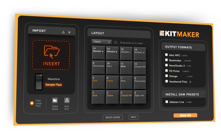 Turn Sample Packs & Maschine Expansions into Kits - Kit Maker